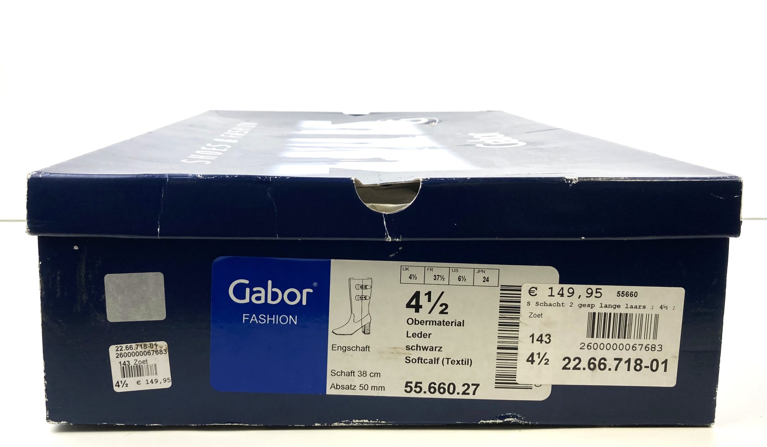 Gabor - Leren dames laarzen - Zwart - Maat 37,5 (4 1/2) - Terre des ...