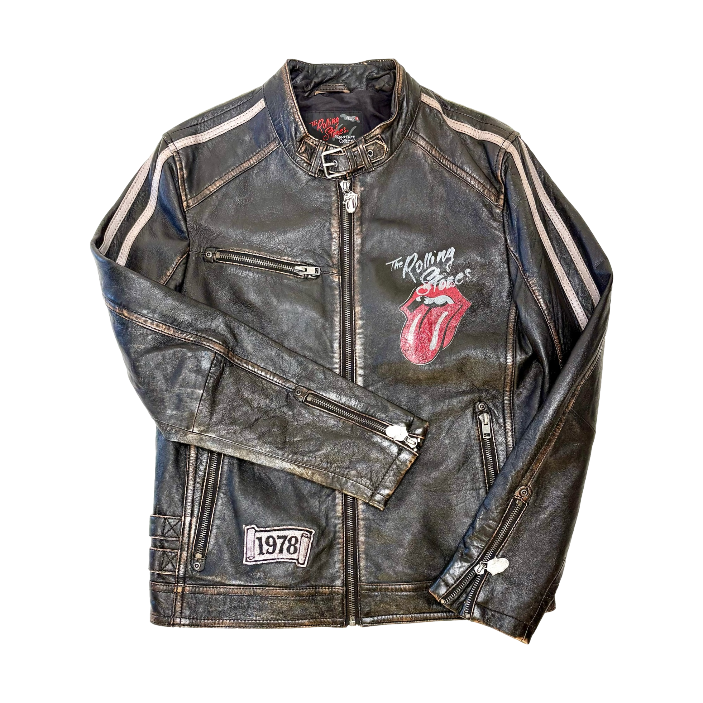 Leather Rolling Stones jacket / jacket - Terre des Hommes Webshop